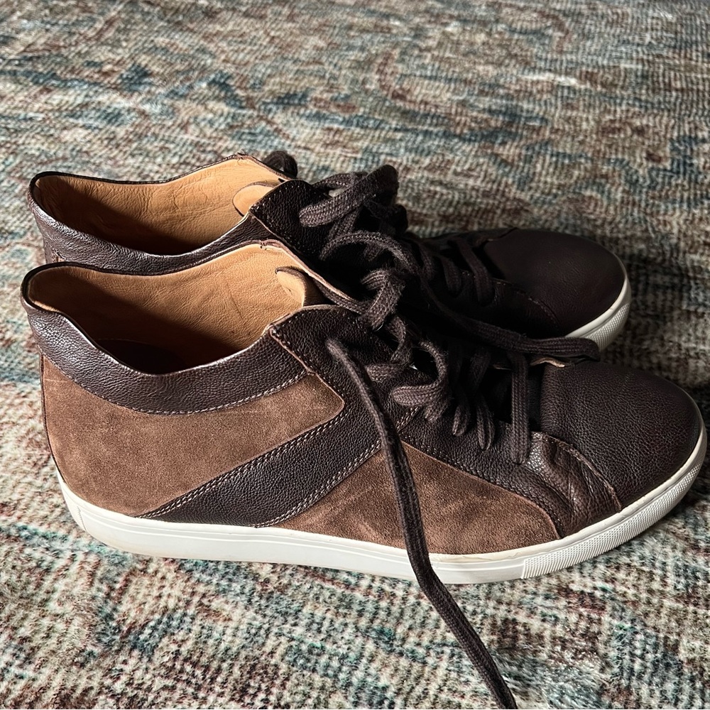 Trask High Top Suede & Leather Sneaker - Gem